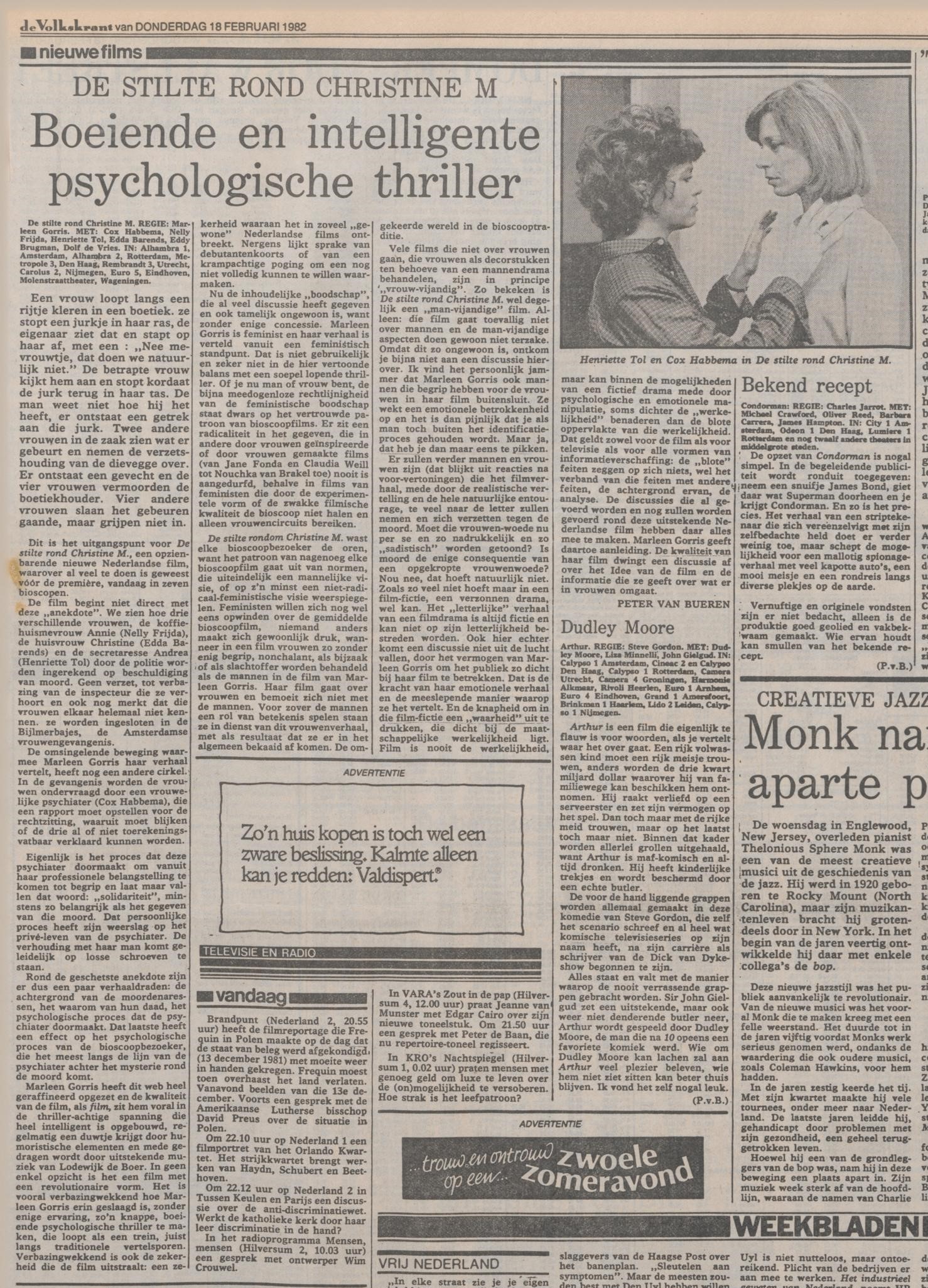 The Films of Marleen Gorris: A QUESTION OF SILENCE (1982) – Nostalgia Kinky