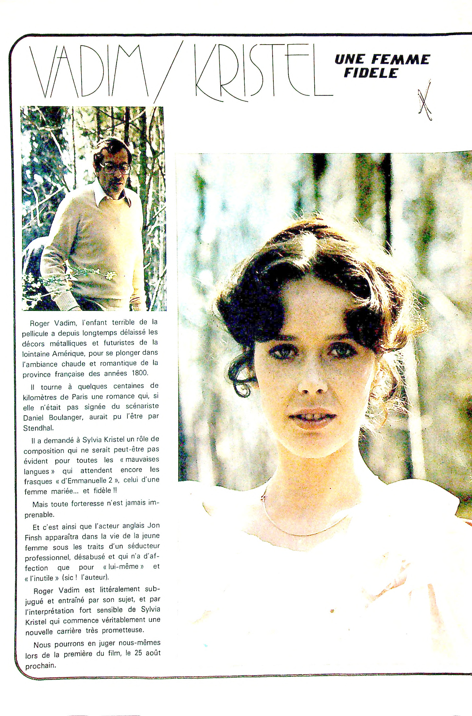 The Sylvia Kristel Archives: Sylvia in the French Magazine RUSH, 1976 ...