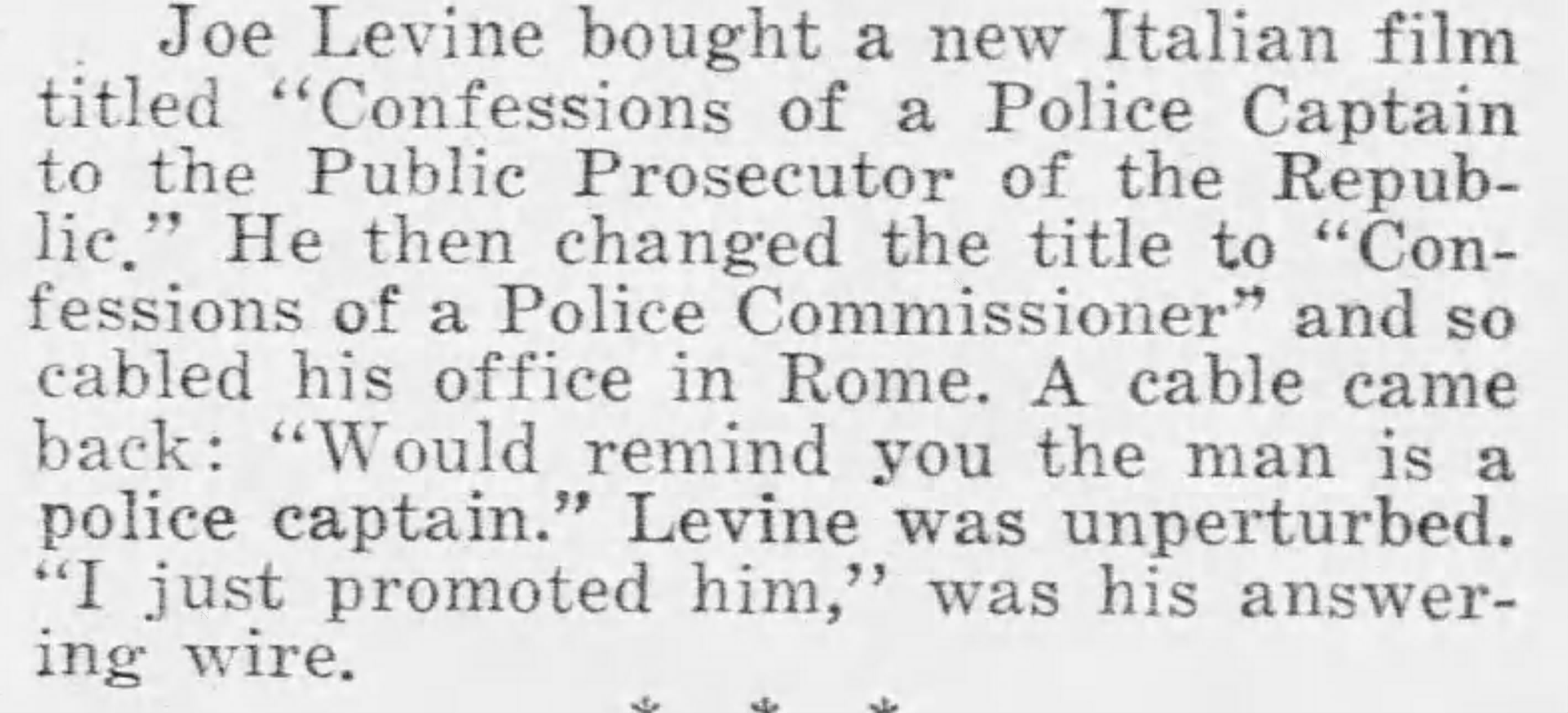 Preserving Disorder: Damiano Damiani’s Confessions of a Police Captain ...